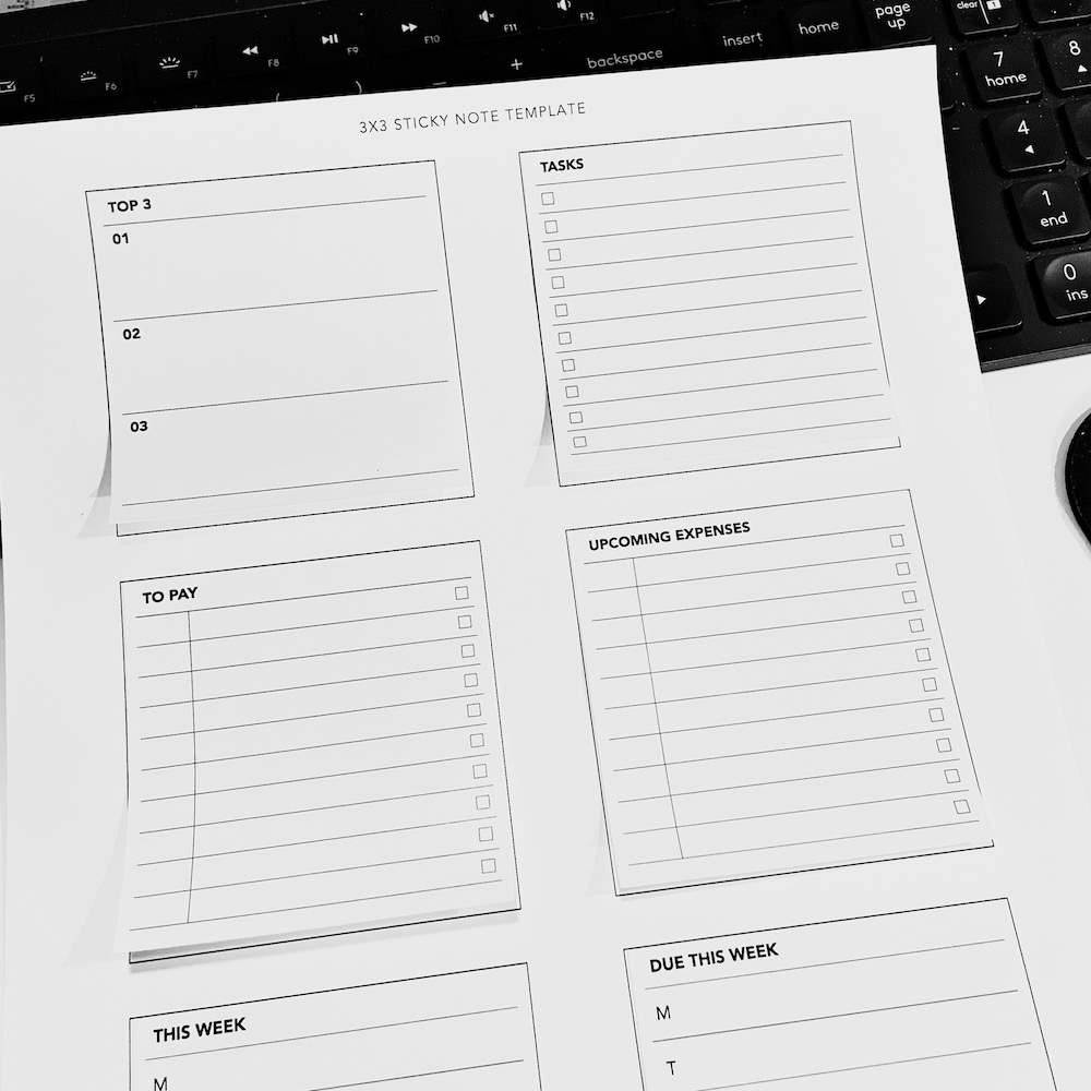Printable Sticky Notes STUDIO L2E